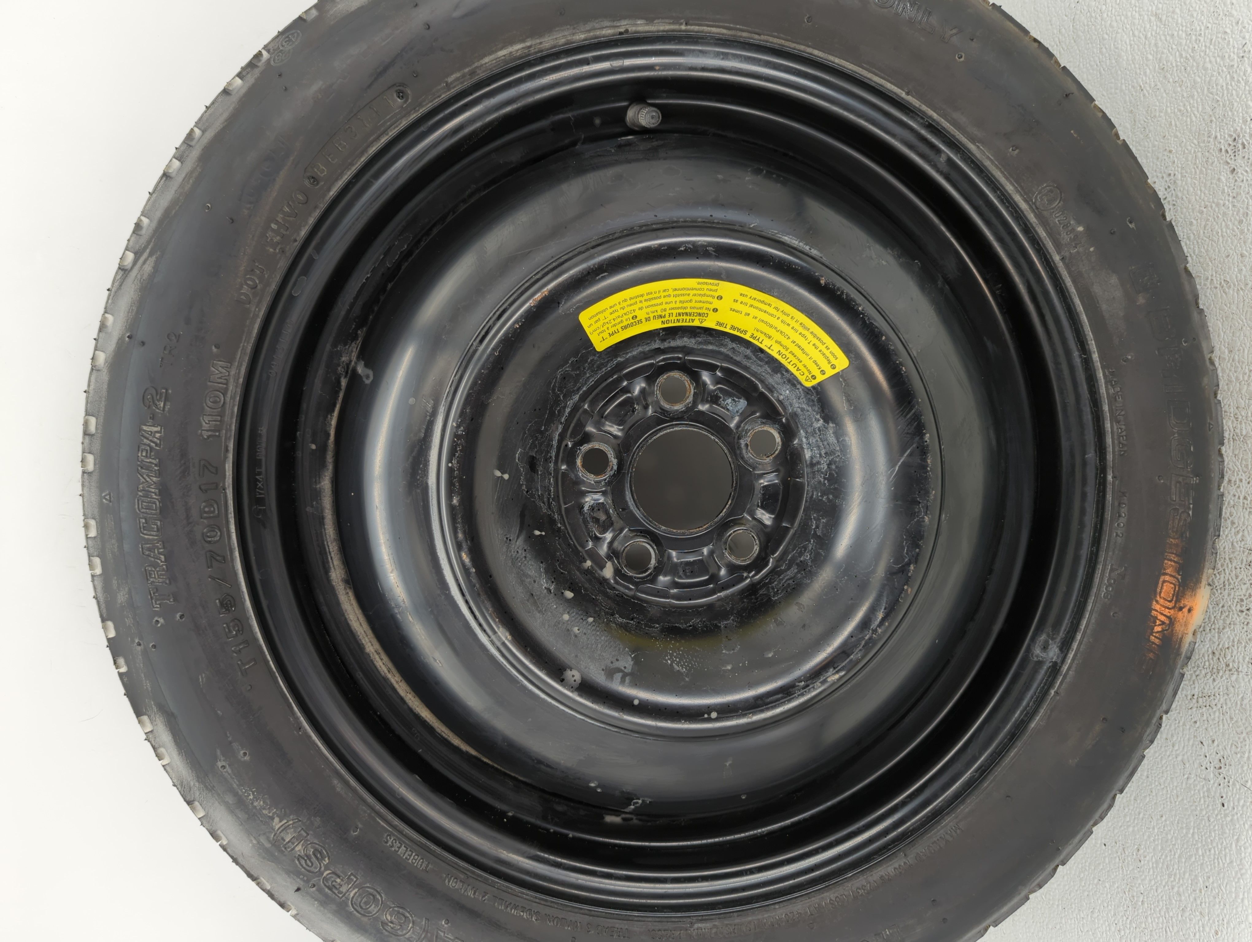 Genuine Subaru 17x4 Steel Wheel T155/70D17 Compact Spare Tire OEM for ...